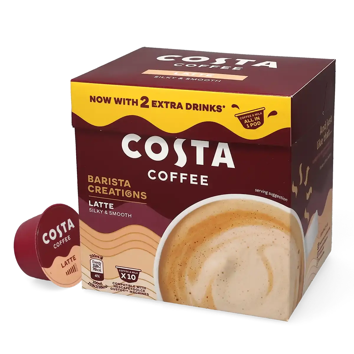 Costa | Latte - 10 pods for Dolce Gusto
