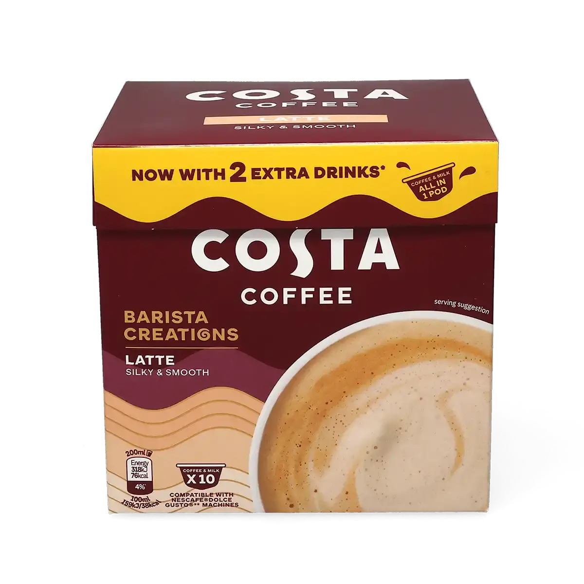 Costa | Latte - 10 pods for Dolce Gusto